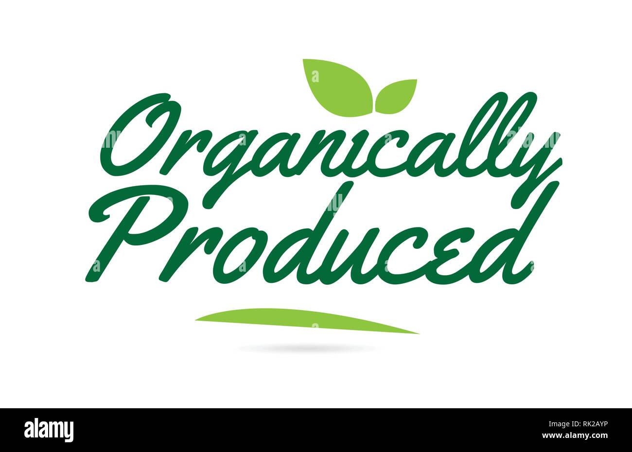 Organically Produced hand written word text for typography design in ...