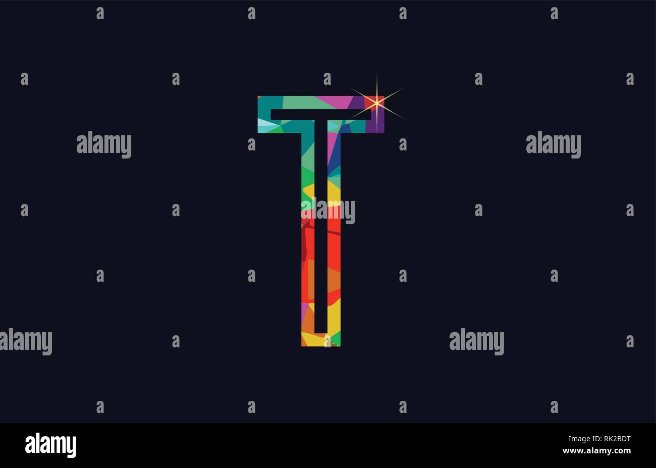 Letter t rainbow Stock Vector Images - Alamy