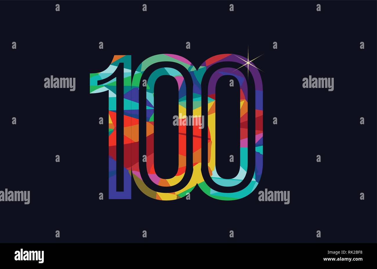 Number 100 vector vectors hi-res stock photography and images - Alamy