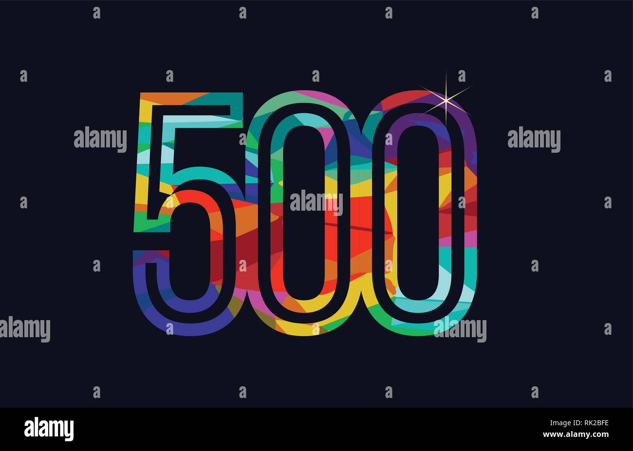 Number 500 Stock Vector Images - Alamy