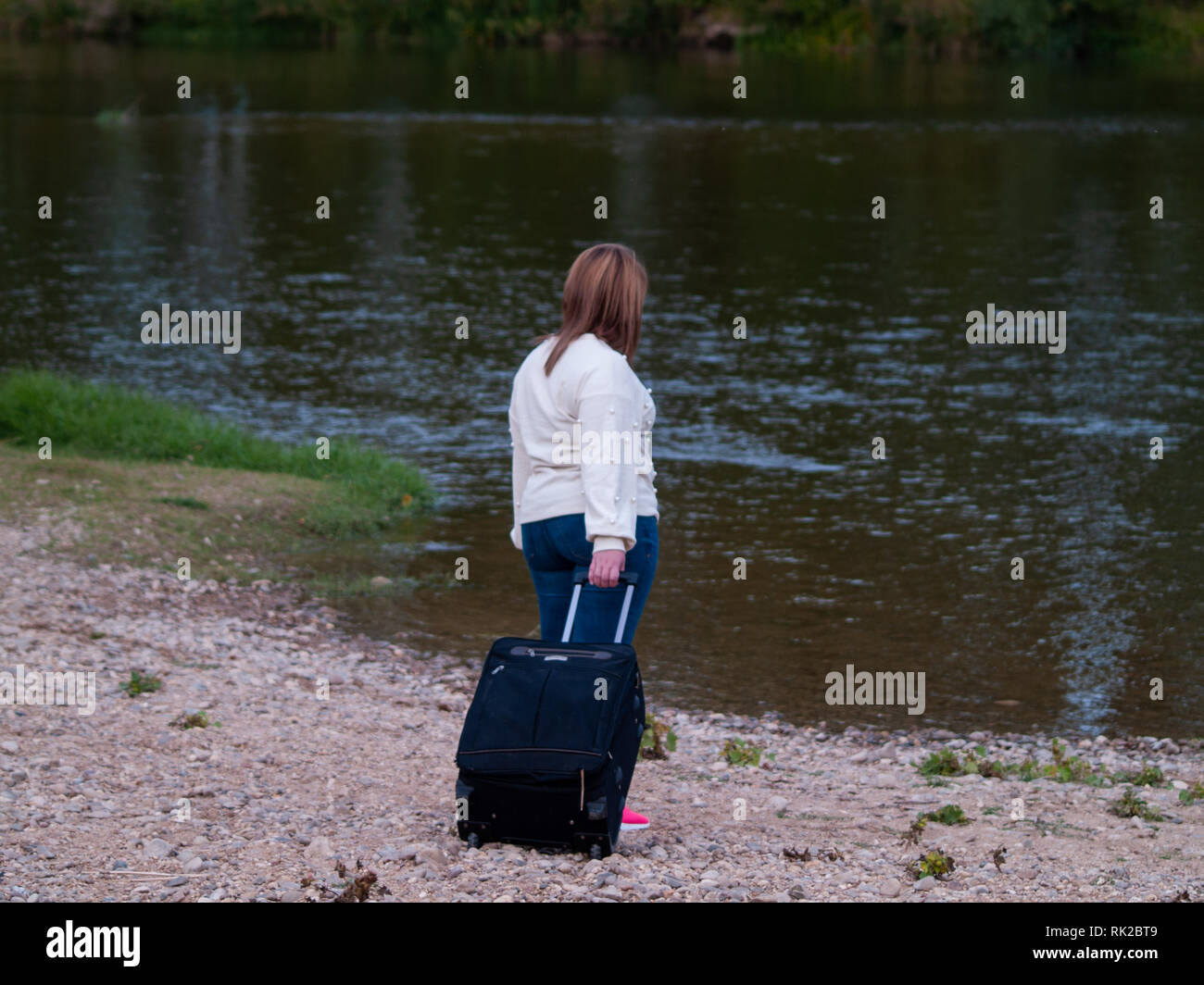 Woman Suitcase Sad High Resolution Stock Photography and Images - Alamy