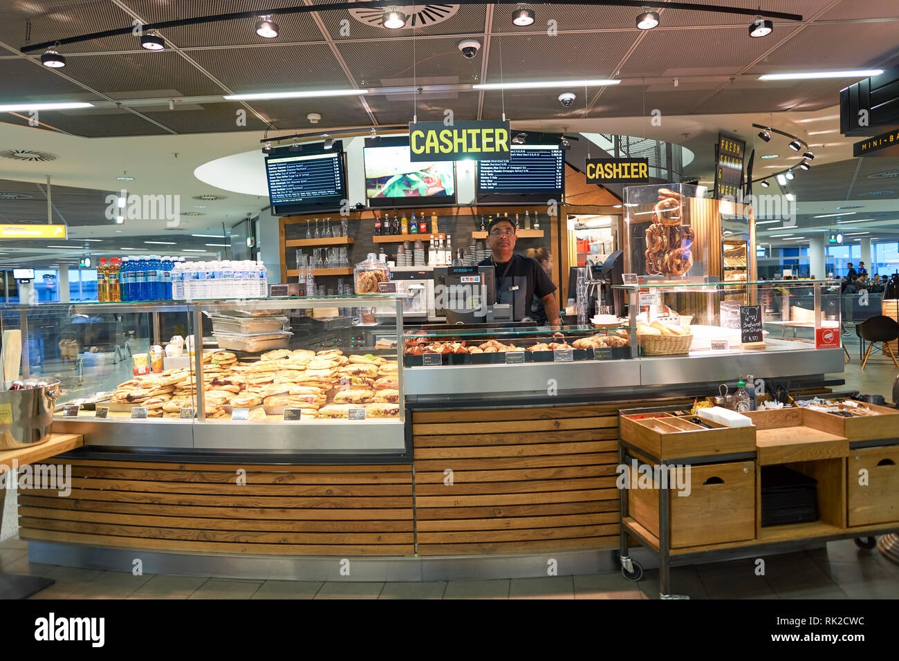 FRANKFURT, GERMANY - APRIL 07, 2016: inside of Frankfurt Airport ...
