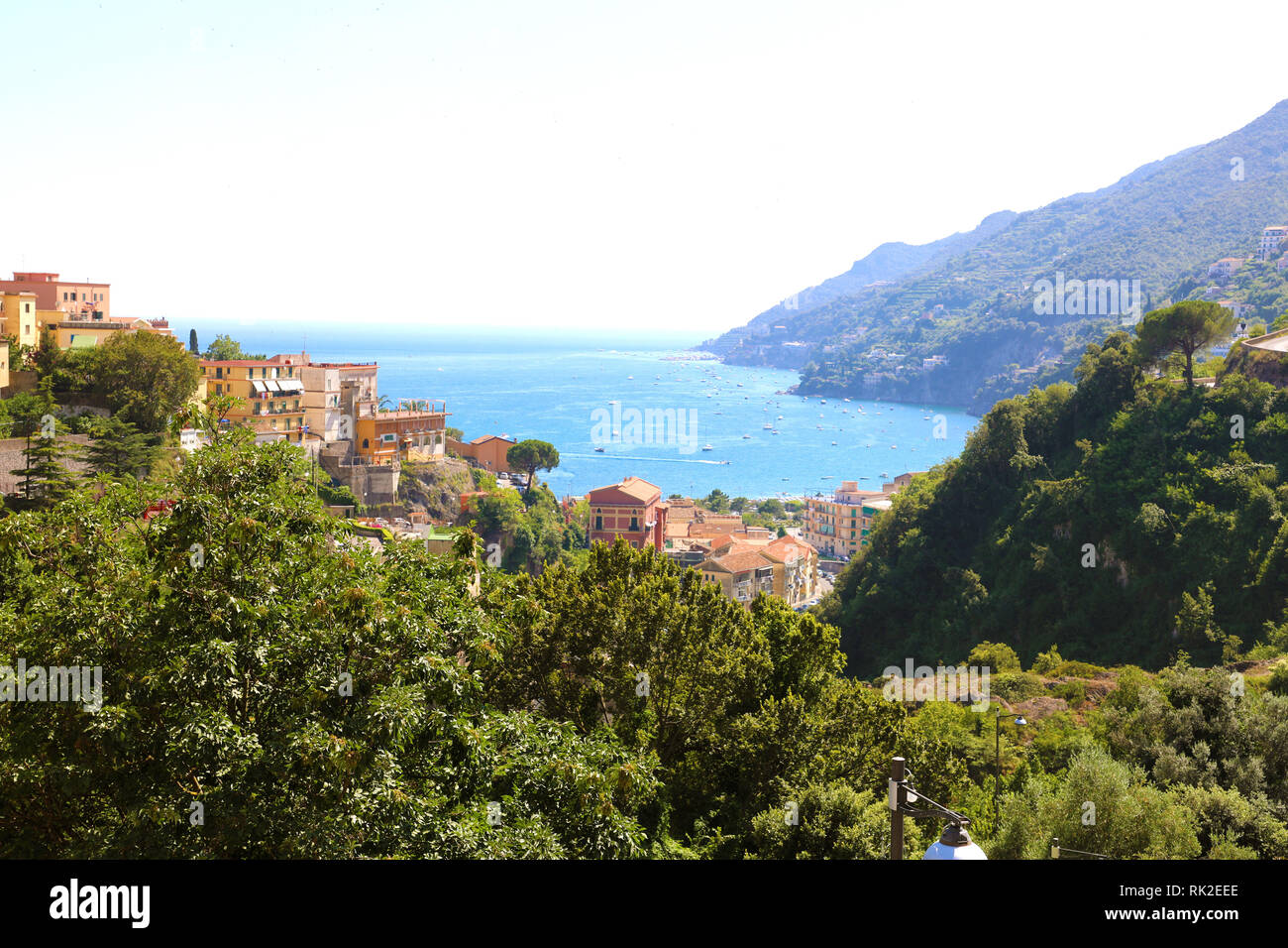 Amazing view of Amalfi Coast from Vietri sul Mare village, Italy Stock ...
