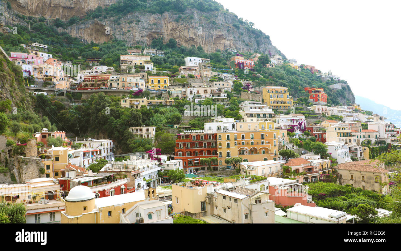 Stunning view of Positano village, Amalfi Coast, Italy Stock Photo - Alamy