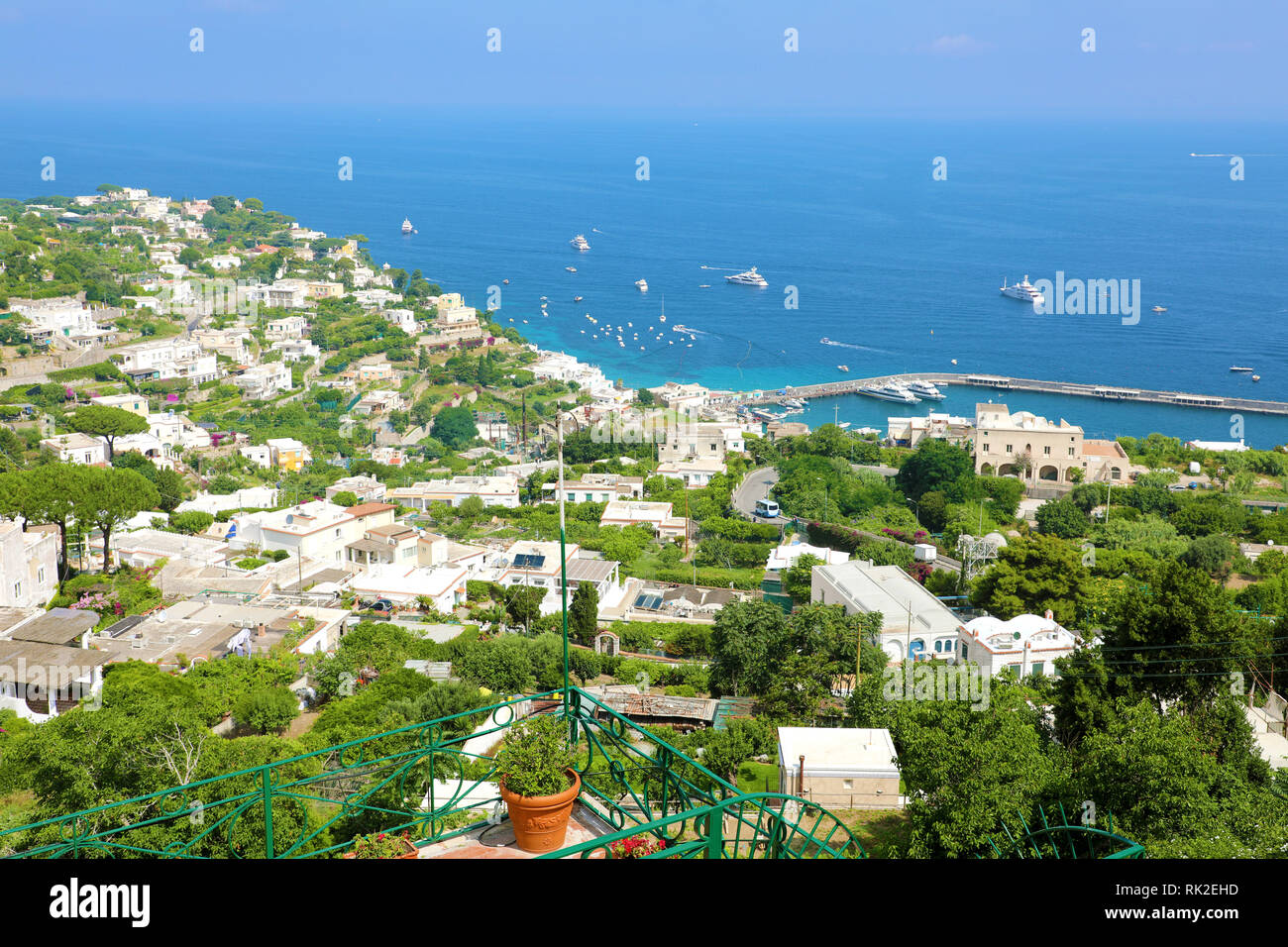 Capri sight from terrace, Capri Island, Italy Stock Photo - Alamy