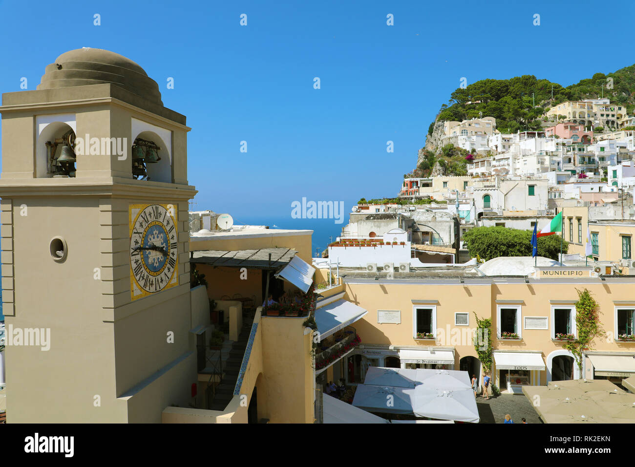 Clock tower piazza umberto capri hi-res stock photography and images ...