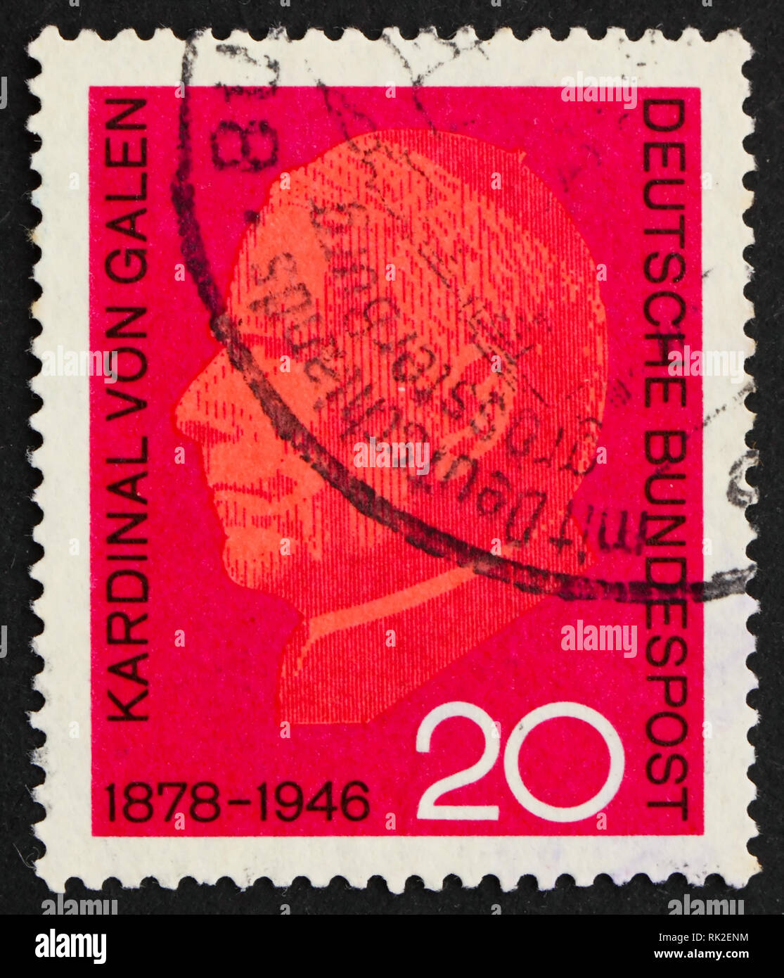 GERMANY - CIRCA 1966: a stamp printed in the Germany shows Cardinal von ...