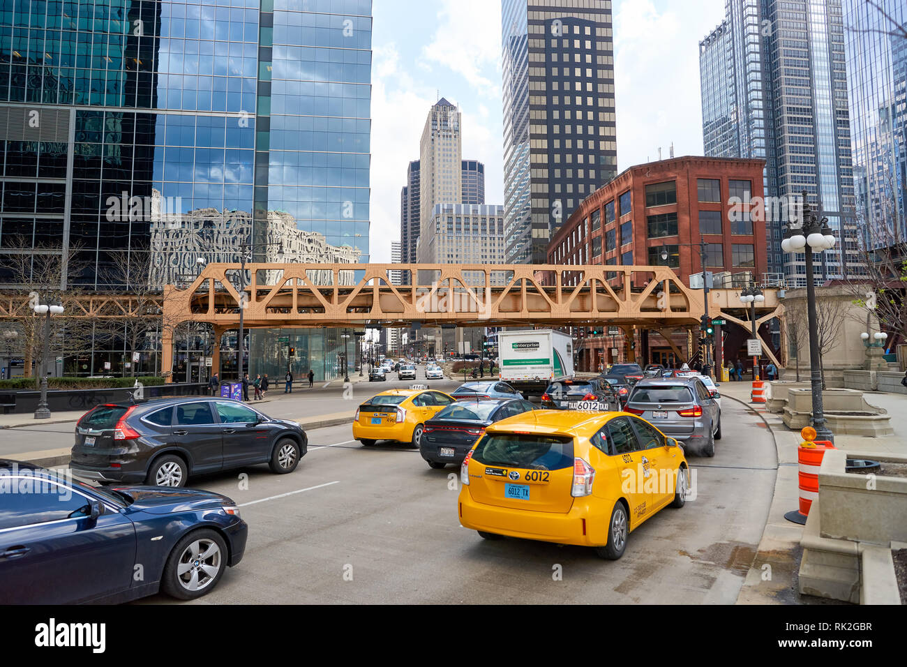 CHICAGO, IL - CIRCA MARCH, 2016: streets of Chicago at daytime. Chicago ...