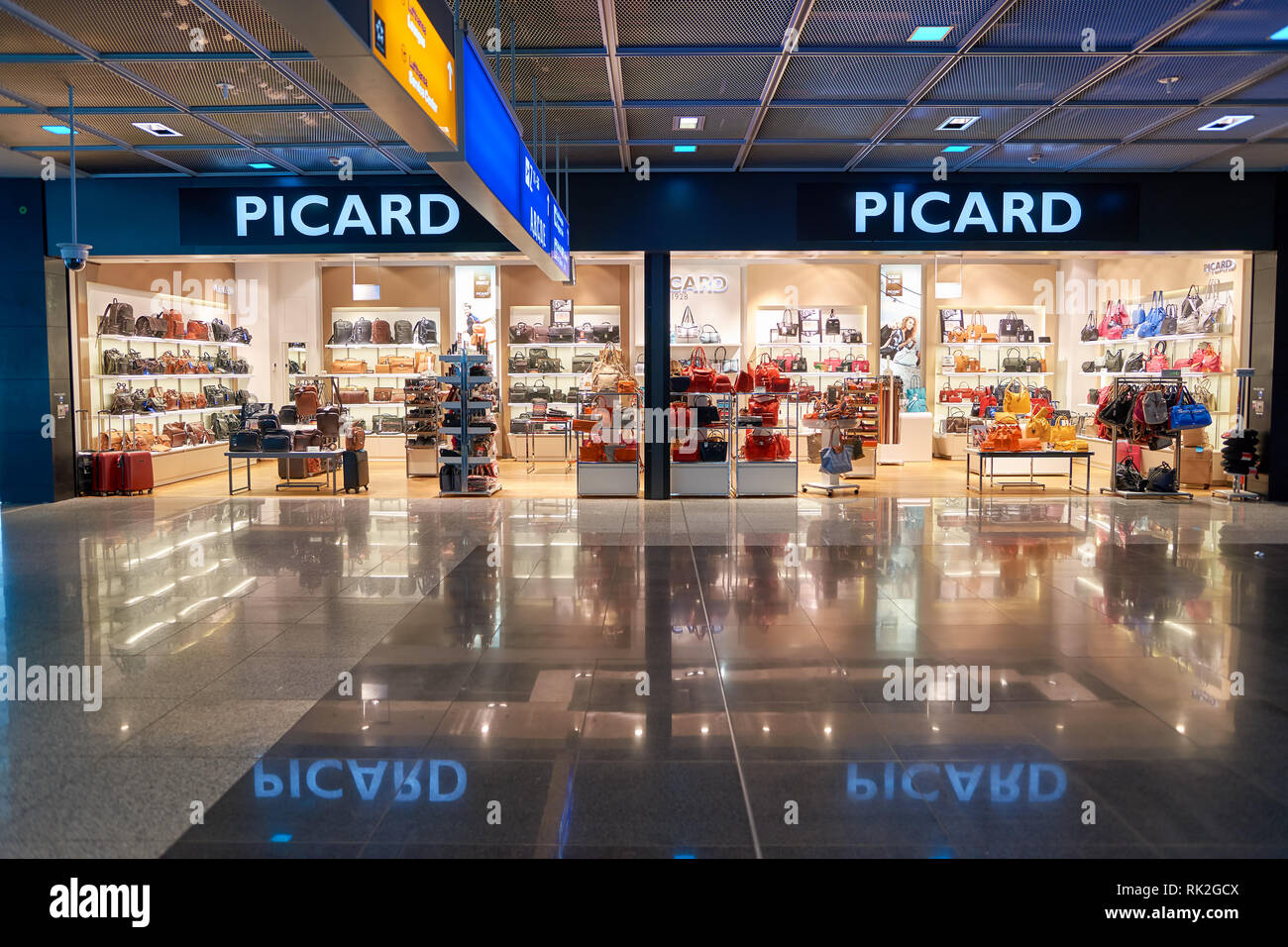 FRANKFURT, GERMANY - MARCH 13, 2016: inside of Frankfurt Airport ...