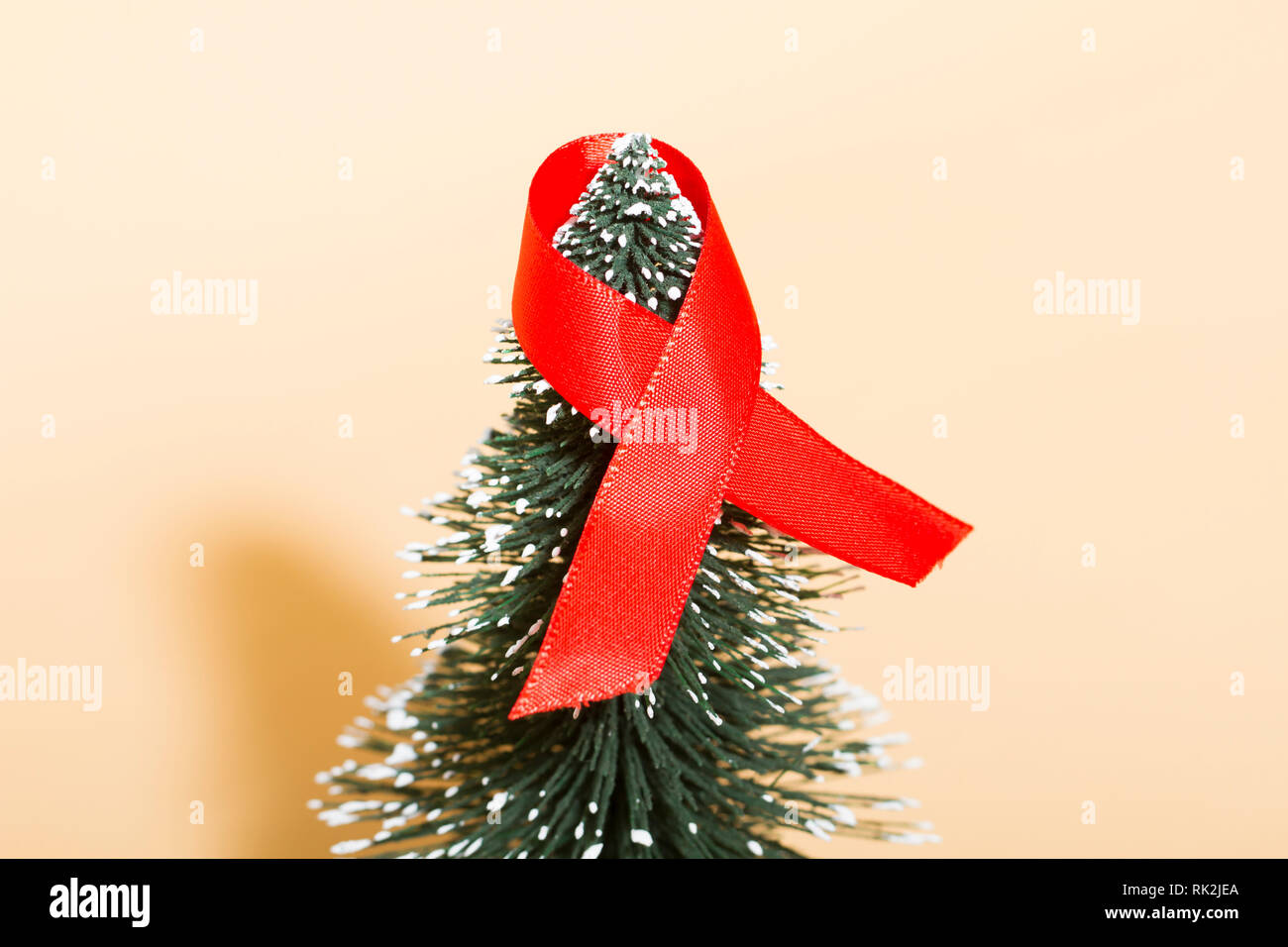 Red ribbon sign Stock Photo - Alamy
