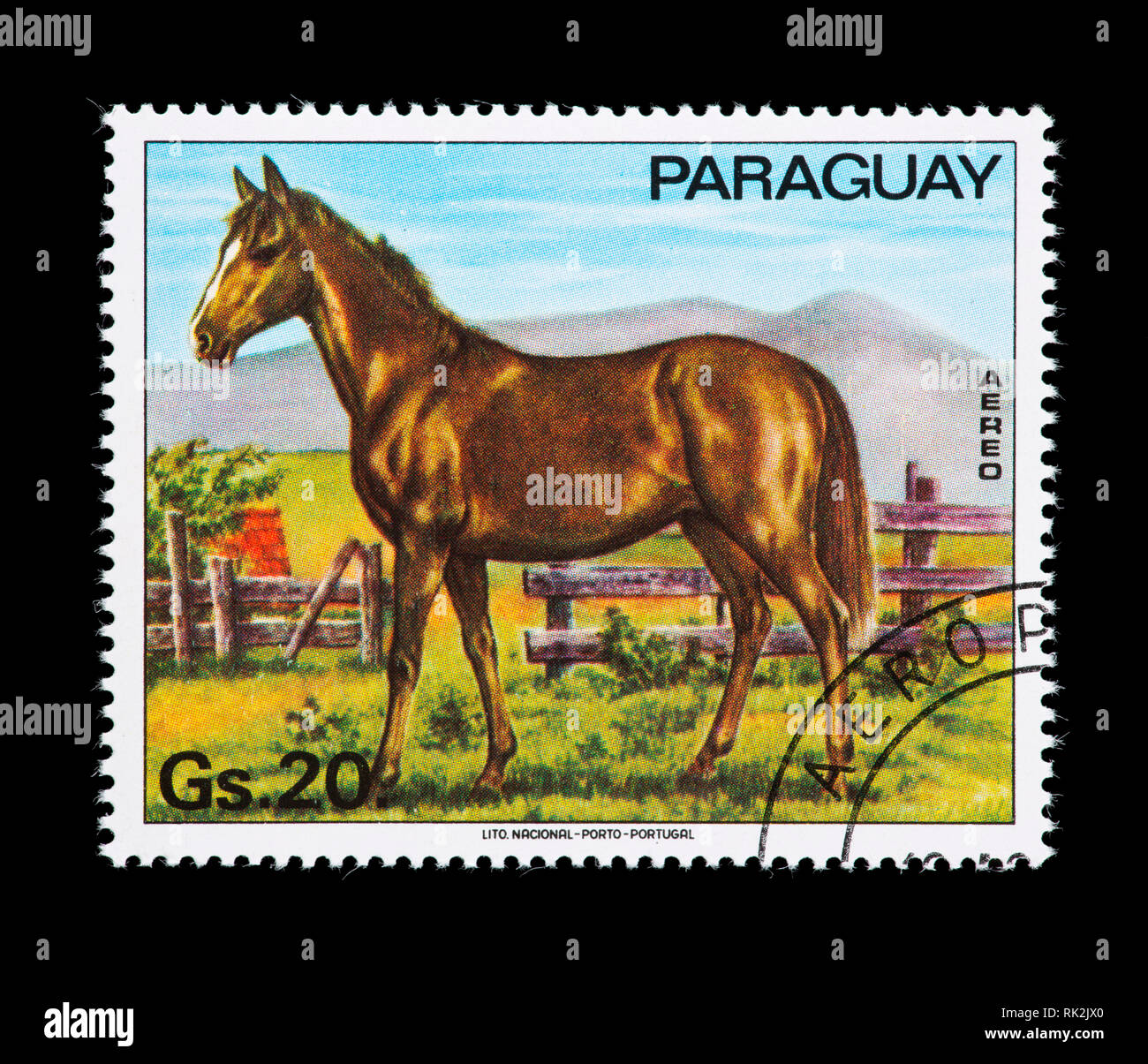 Postage Stamp From Paraguay Depicting High Resolution Stock Photography ...