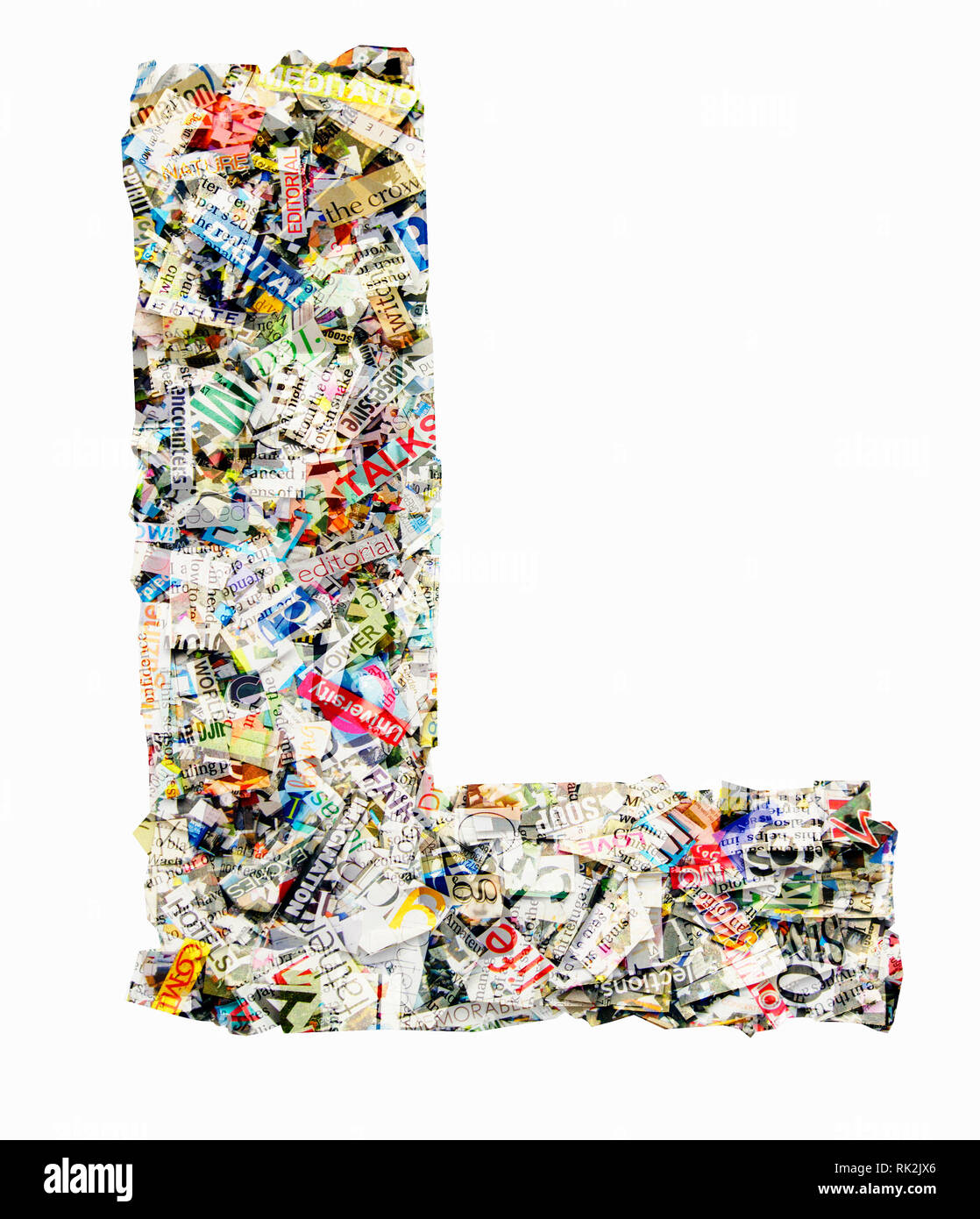 Letters made from newspaper Stock Photo - Alamy