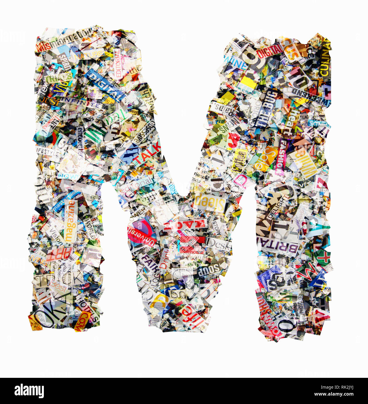 Letters made from newspaper Stock Photo - Alamy