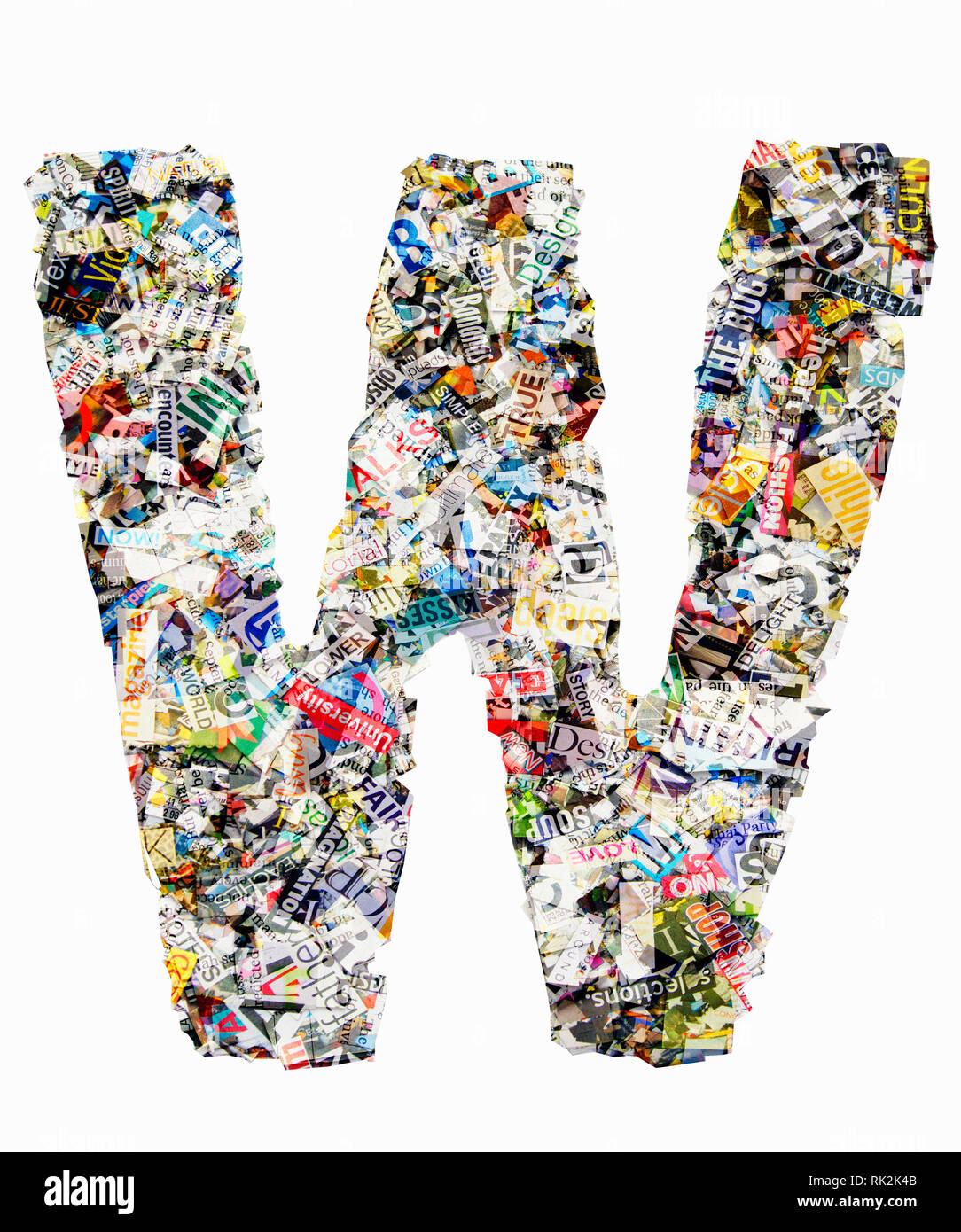 Letters made from newspaper Stock Photo - Alamy