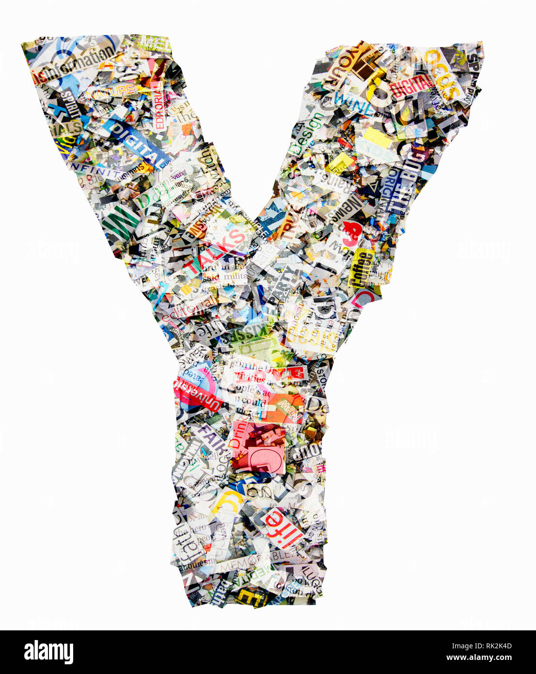 Letters made from newspaper Stock Photo - Alamy