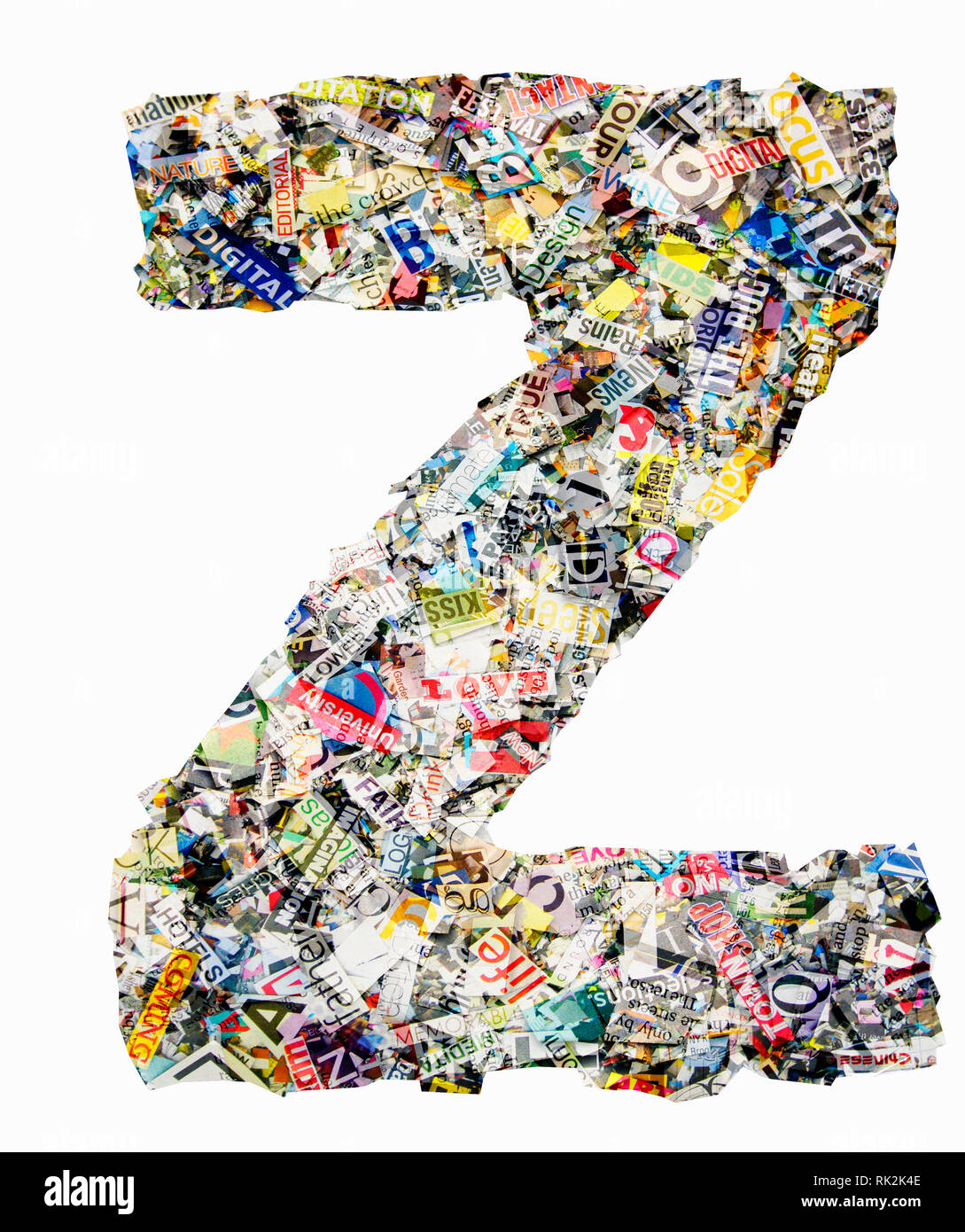 Letters made from newspaper Stock Photo - Alamy