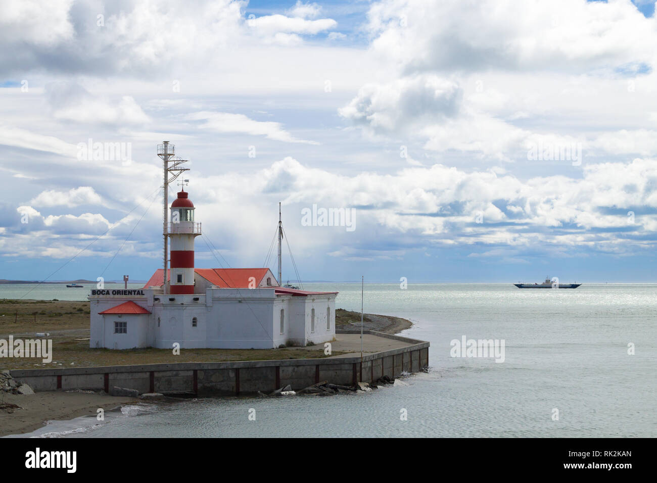 Punta Delgada lighthouse, Strait of Magellan chilean cross border ...