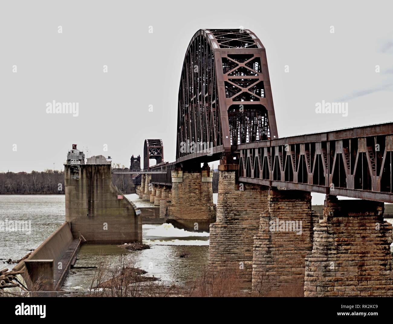 14th Street railroad bridge from Louisville Kentucky Stock Photo - Alamy