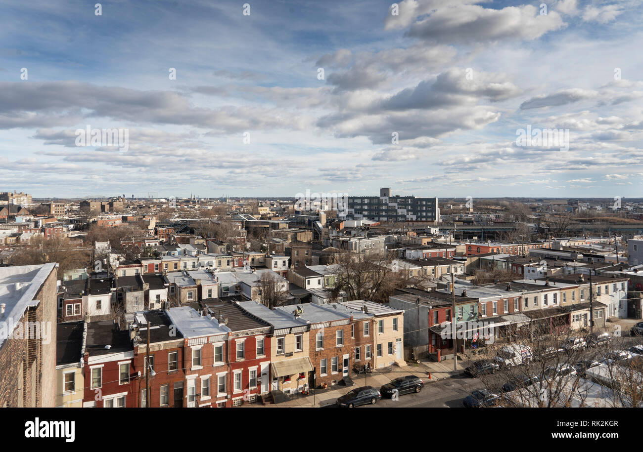 row homes in Kensington Philadelphia Stock Photo - Alamy