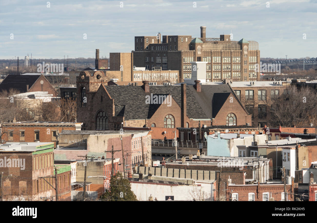 row homes in Kensington Philadelphia Stock Photo - Alamy