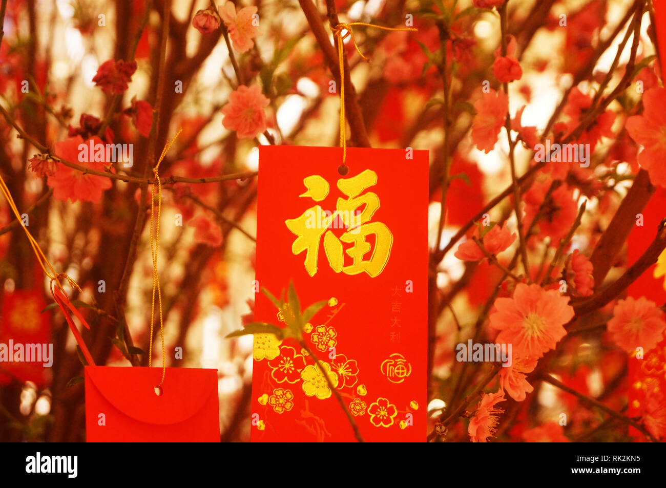 The Chinese character for blessing means good luck Stock Photo - Alamy
