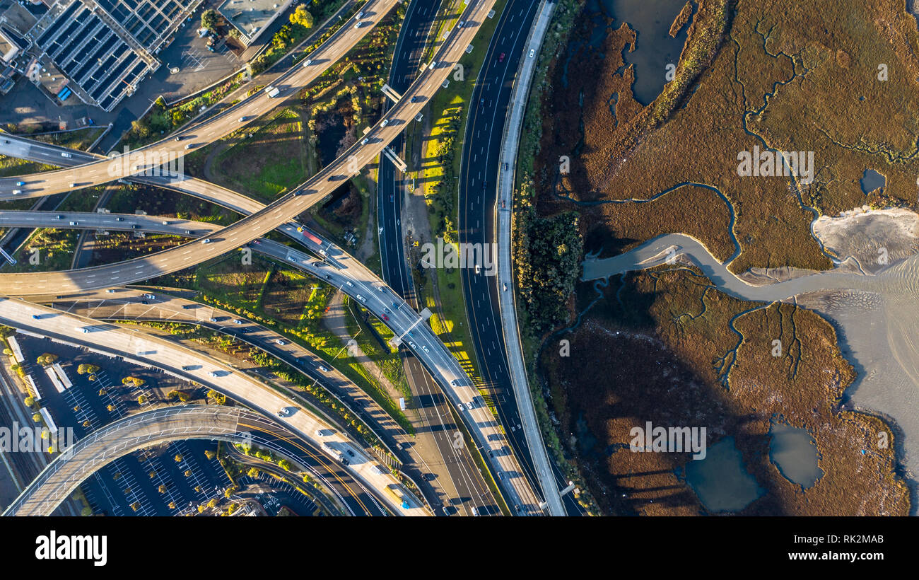 MacArthur maze, highway interchange, Oakland, CA, USA Stock Photo - Alamy