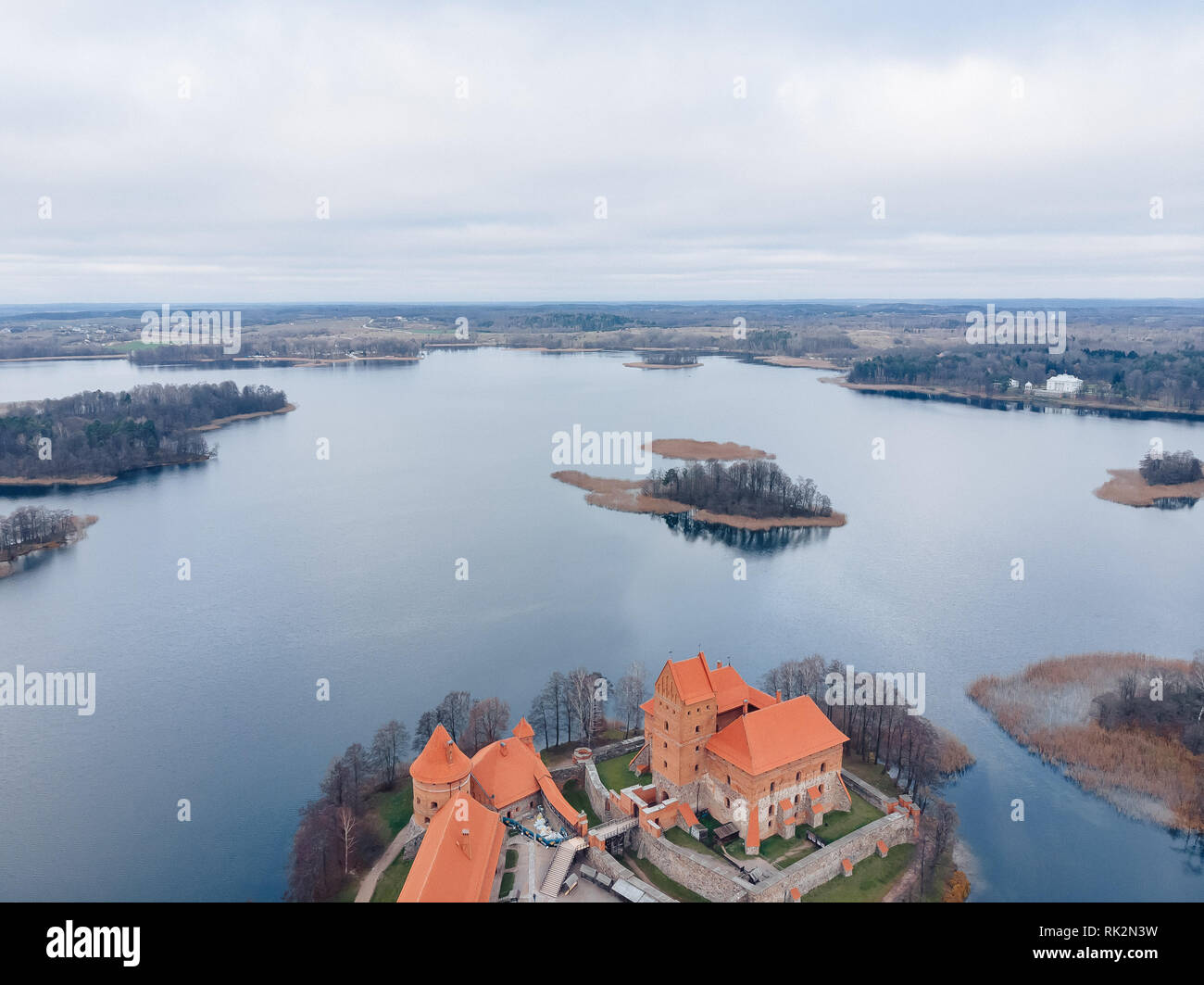 Trakai castle aerial hi-res stock photography and images - Alamy