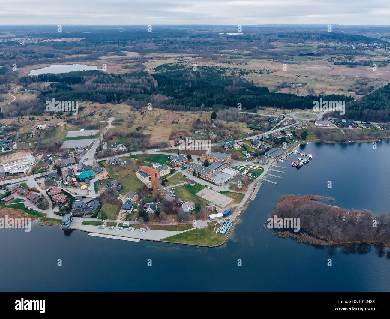 Aerial view trakai island hi-res stock photography and images - Alamy