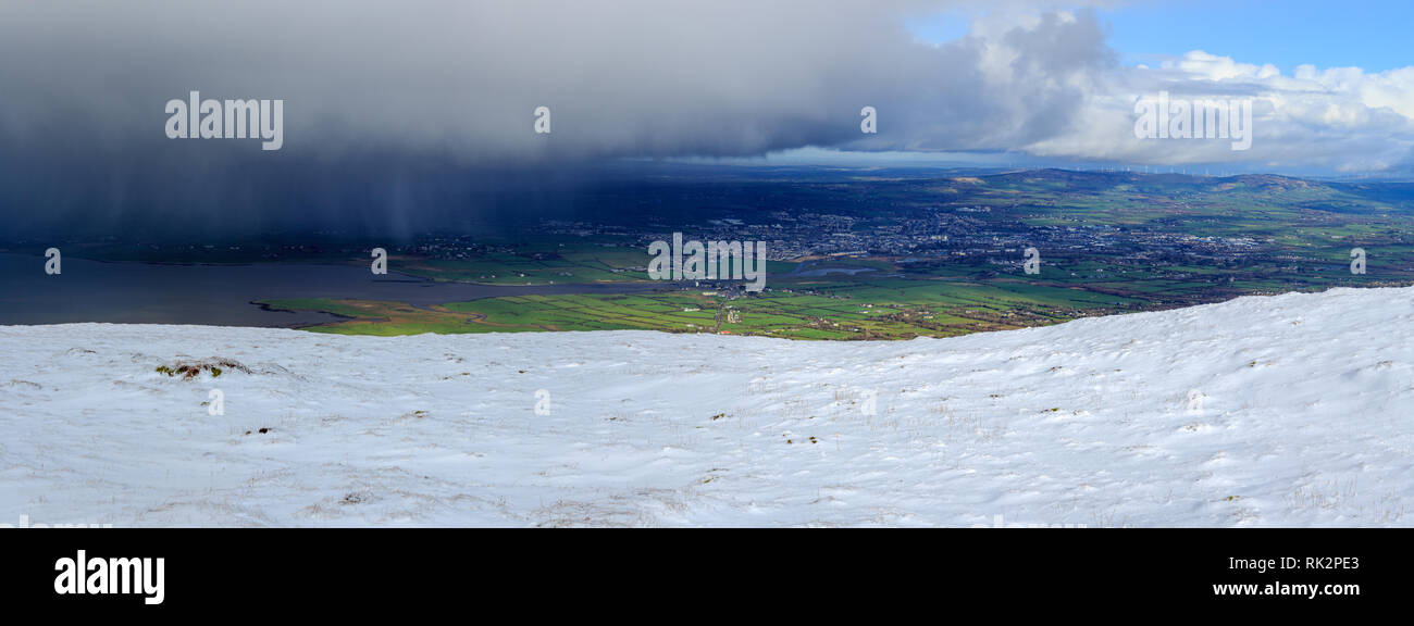Dark Rain Clouds approach Tralee Town on the Wild Atlantic Way in ...