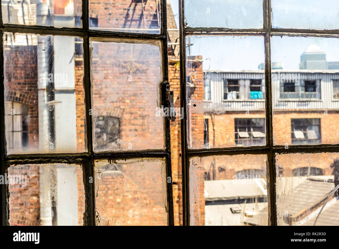 Old, rusty, open window in the old factory, UK Stock Photo - Alamy