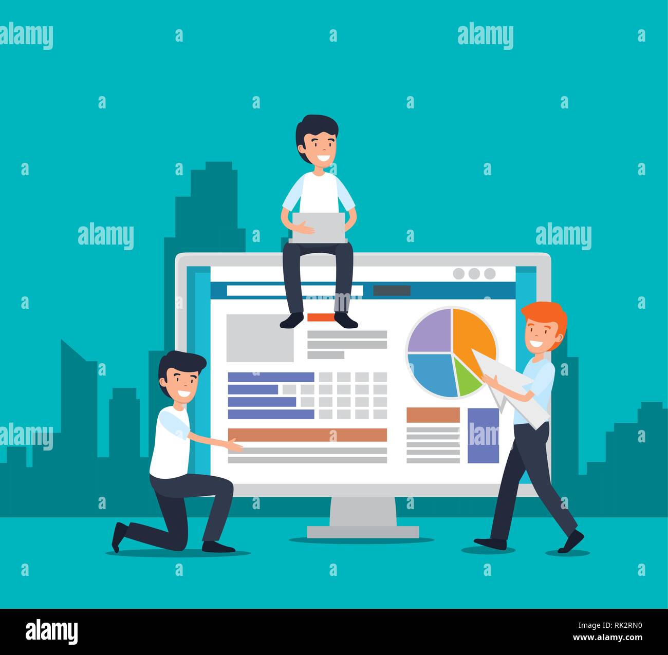 Explaining computer Stock Vector Images - Alamy