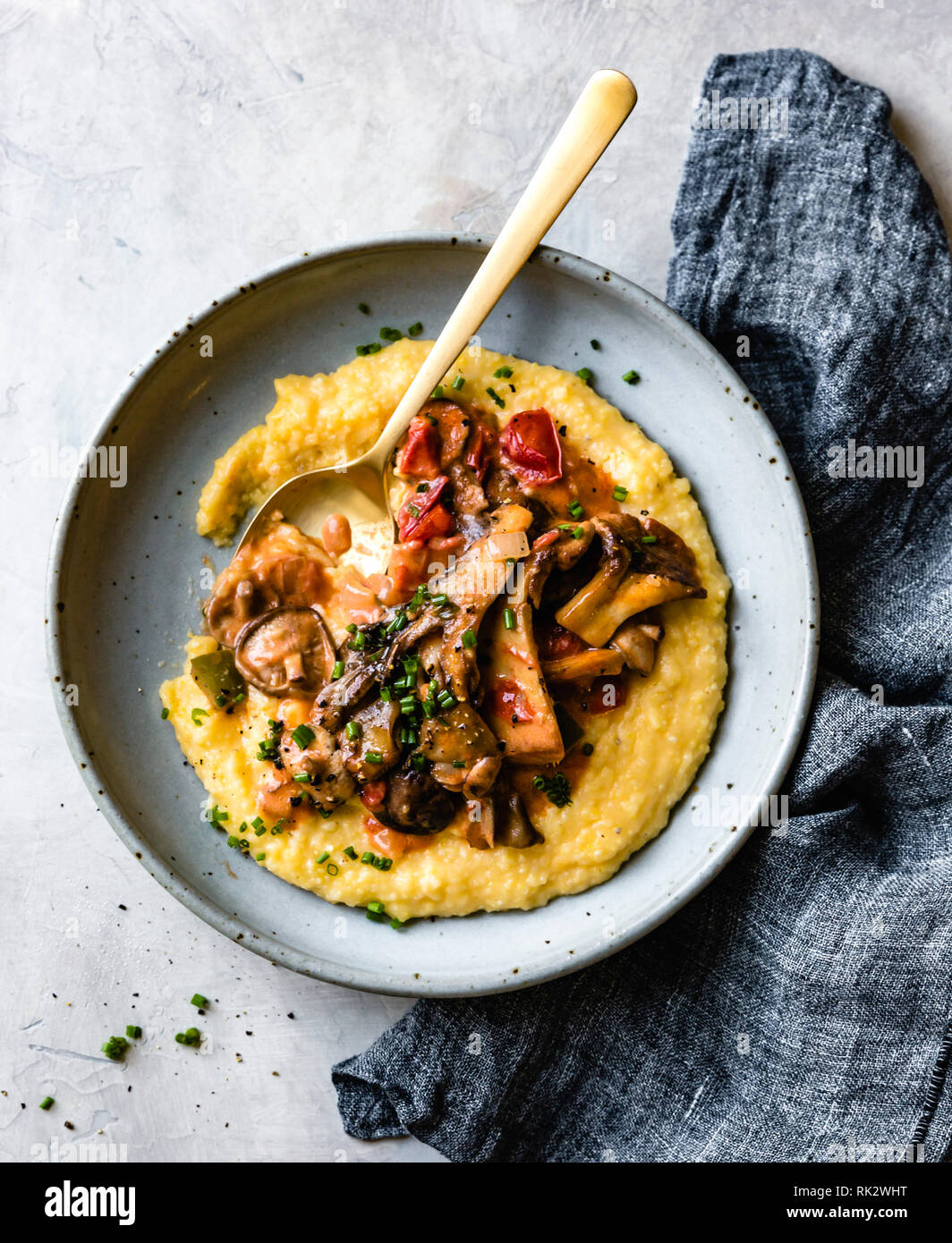 Polenta with mushrooms hi-res stock photography and images - Alamy