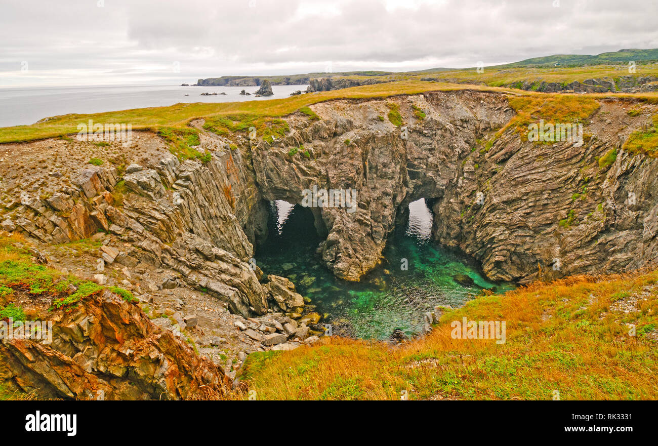 The Dungeon sea cave formation in Newfoundland Stock Photo - Alamy