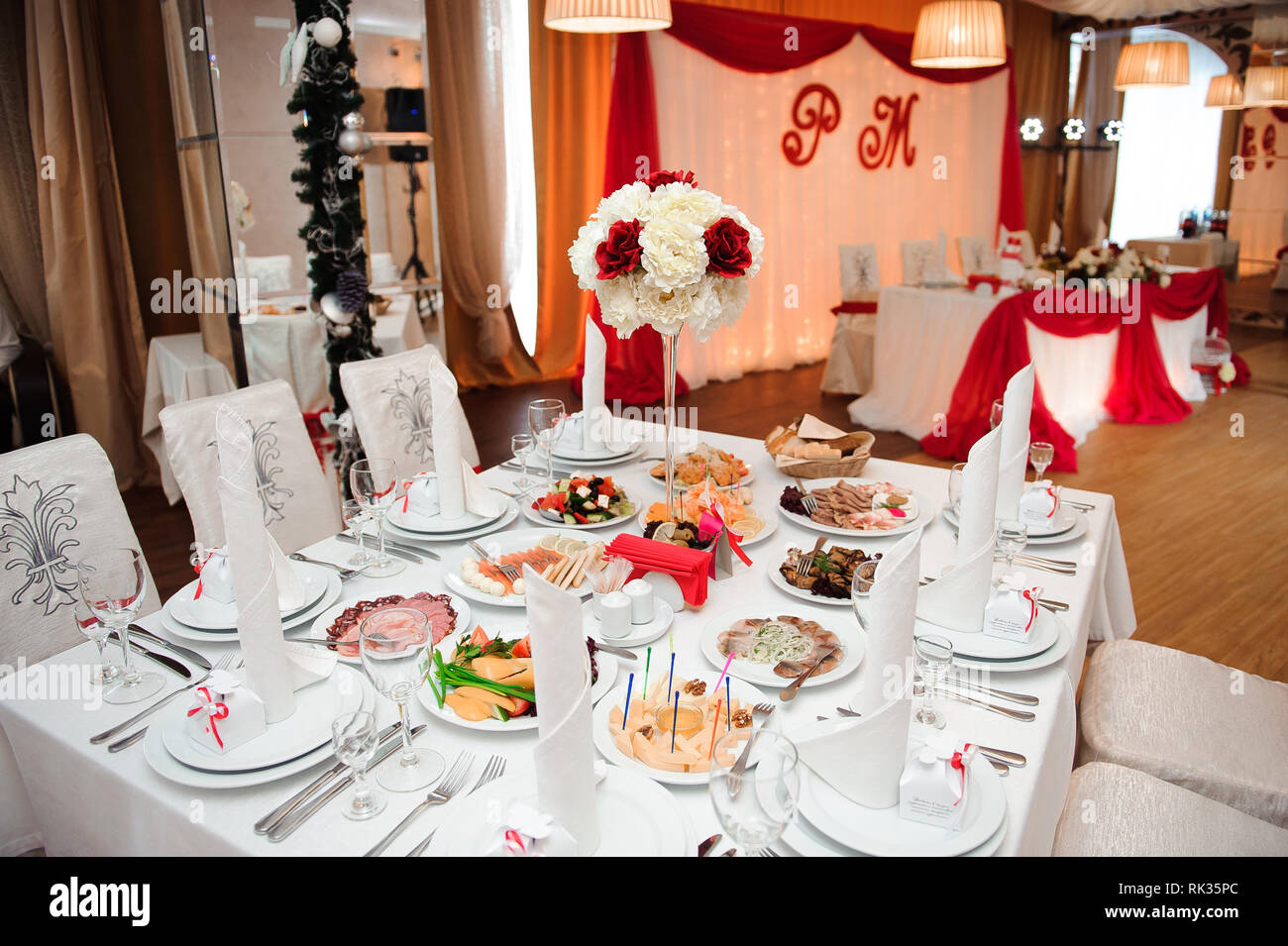 wedding banquet in a restaurant, party Stock Photo - Alamy