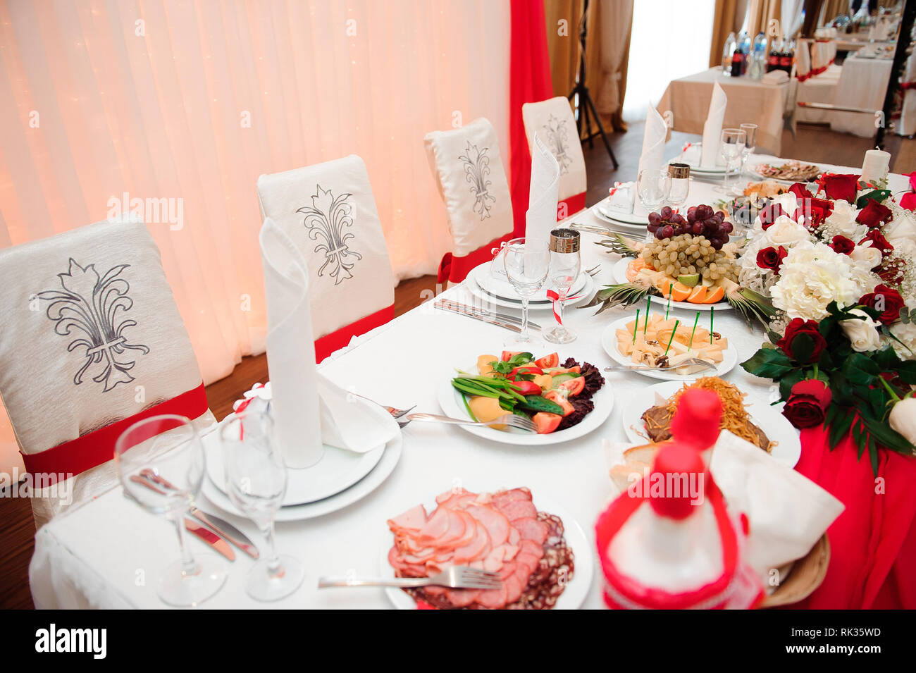 wedding banquet in a restaurant, party Stock Photo - Alamy