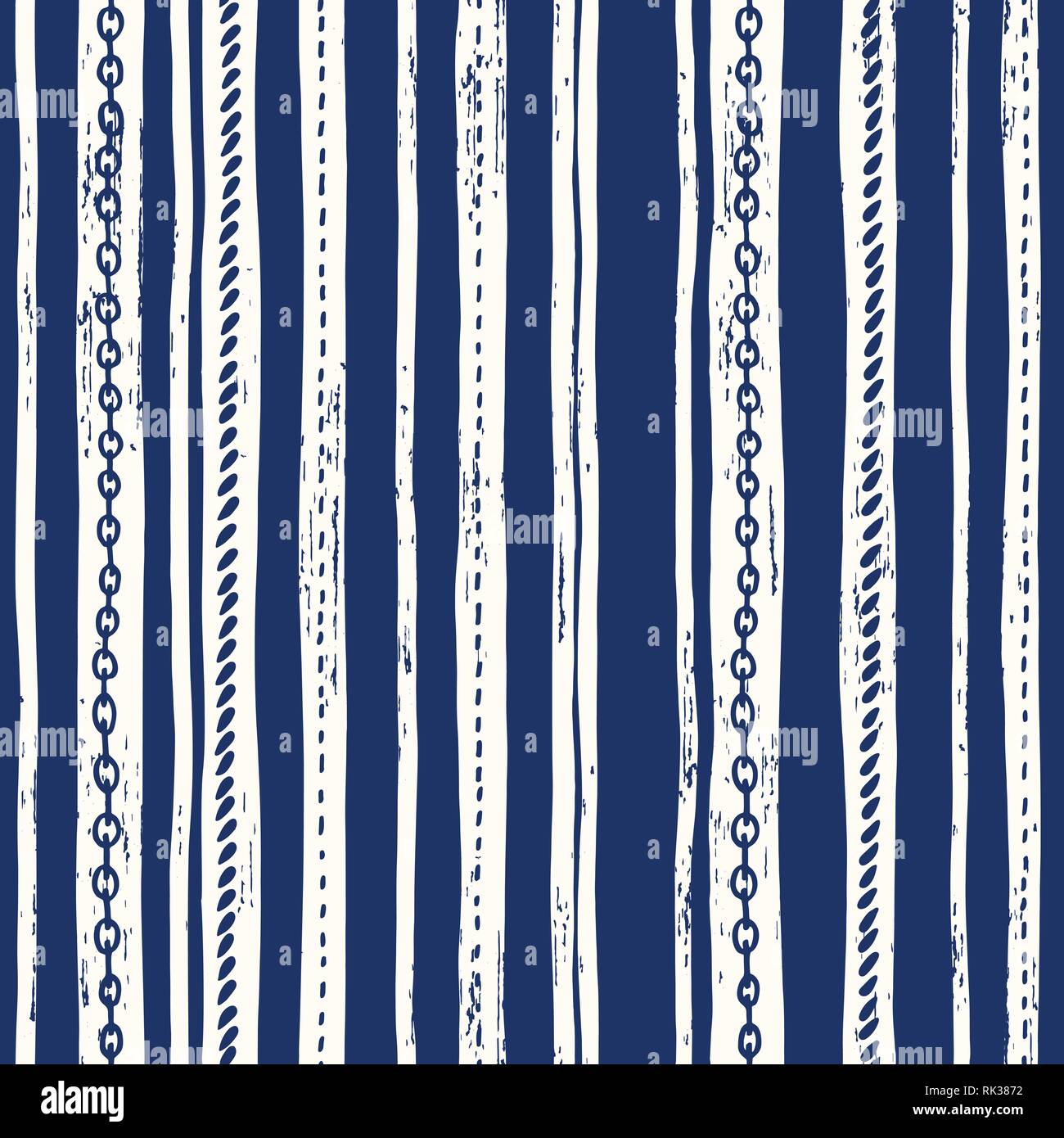 Hand-Drawn Rope and Chains Uneven Vertical Stripes Stripes Vector ...
