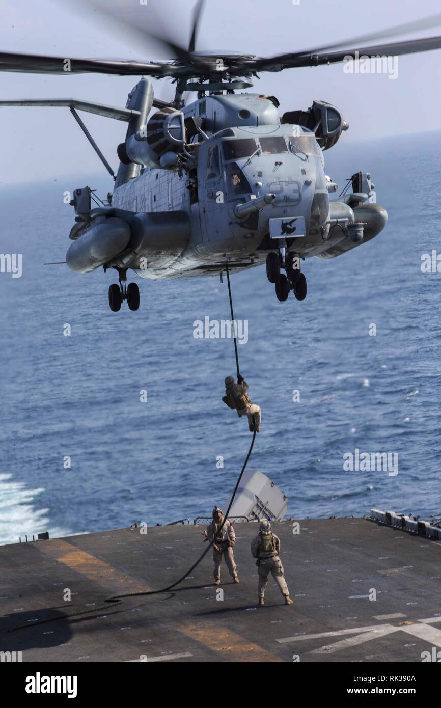 190205-M-YD783-0083 GULF OF ARABIA (Feb. 4, 2019) U.S. Marines with the ...