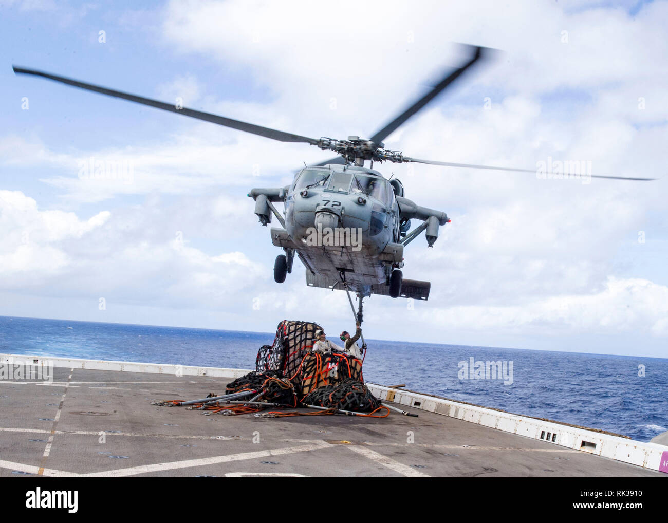 190207-N-PH222-1335 PACIFIC OCEAN (Feb. 7, 2019) A MH-60S Sea Hawk ...