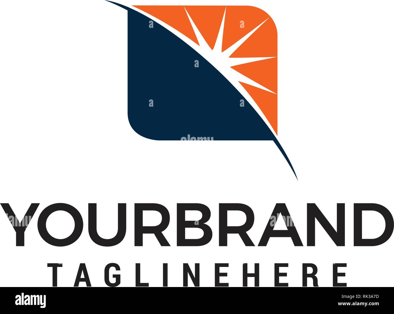 Nature Square Sunrise logo design concept template Stock Vector Image ...