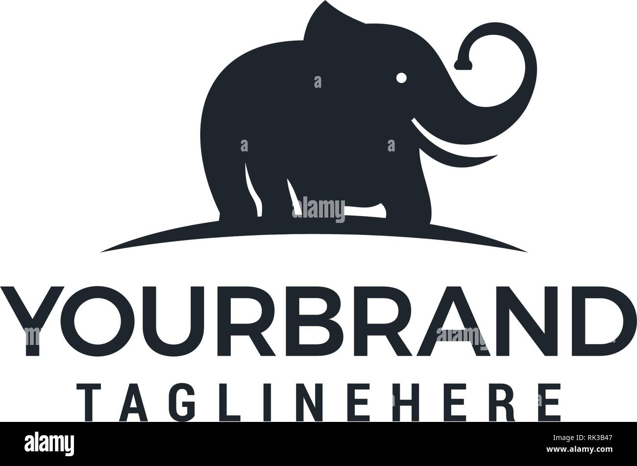 Simple and minimal elephant logo design concept template Stock Vector ...