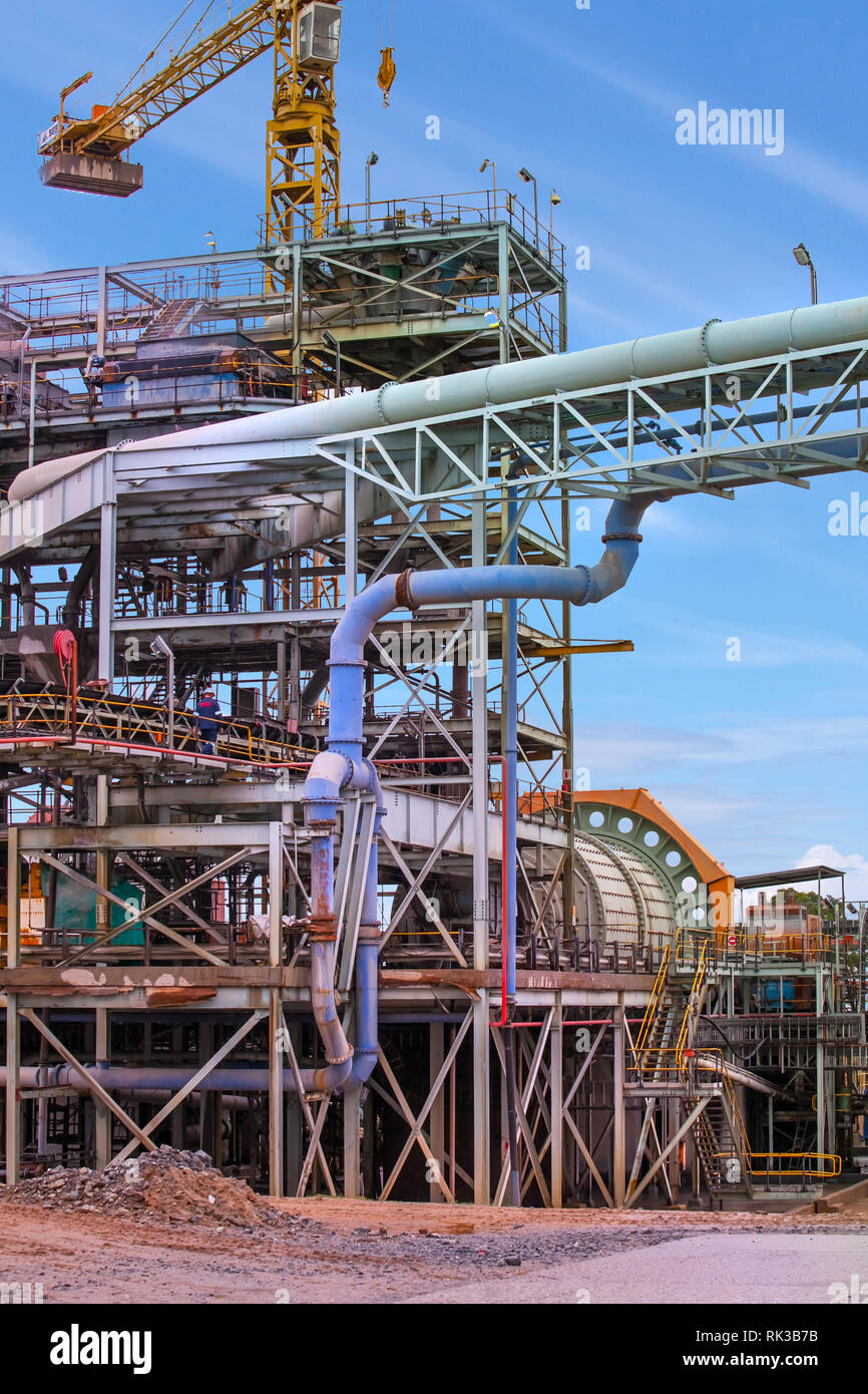 Johannesburg, South Africa, 24 November - 2016: Mine processing plant ...