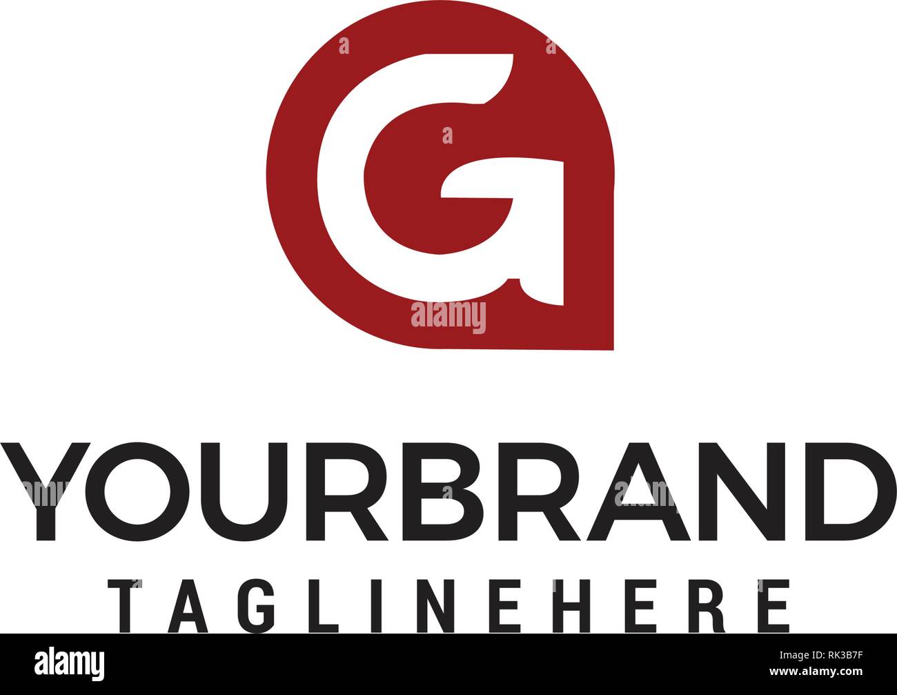 Letter G app Modern Shape logo design concept template Stock Vector ...