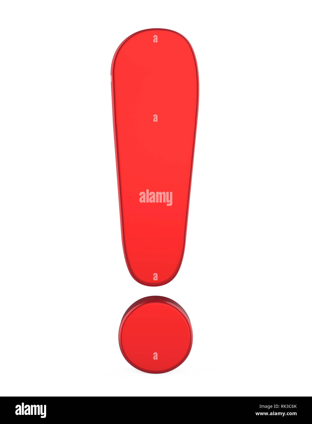 Red Exclamation Mark Isolated Stock Photo - Alamy