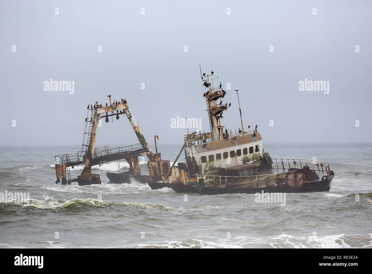Shipwreck at the Skeleton coast, Namibia, Africa Stock Photo - Alamy