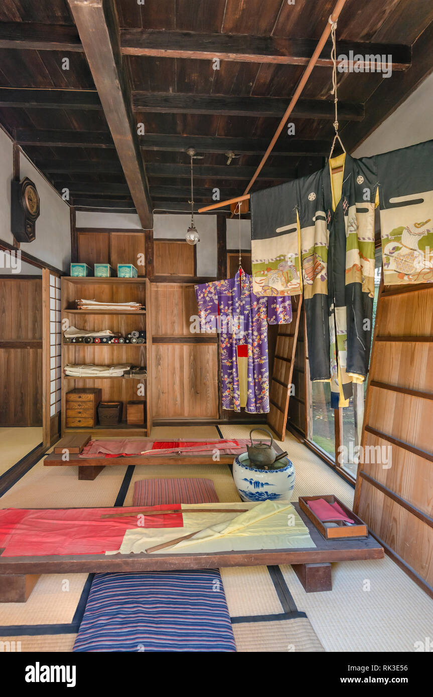 Kimono tailoring workshop at Edo Tokyo Open Air Architectural Museum ...