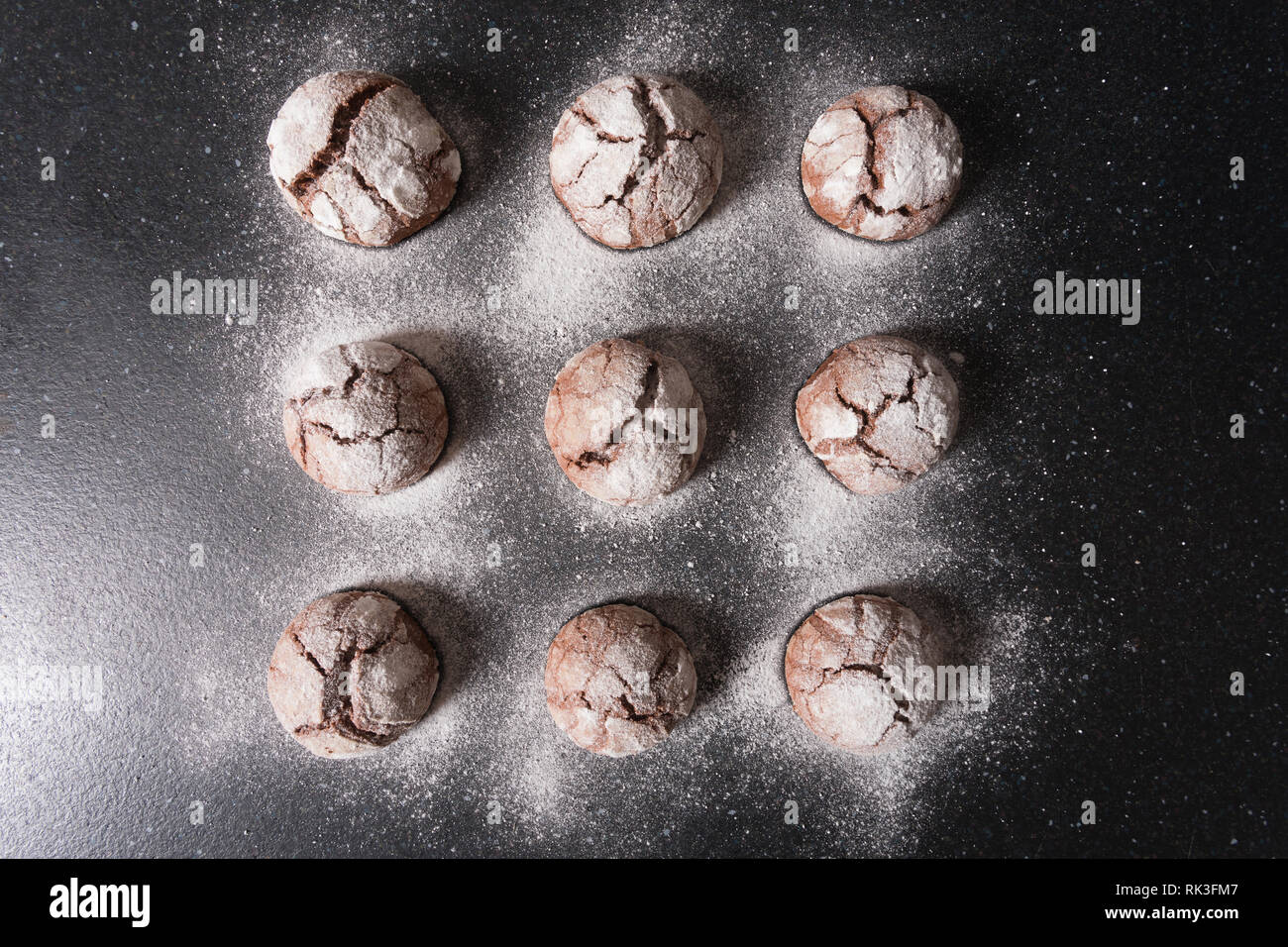 Delicious chocolate chip cookies with beautiful cracks and dusted with ...