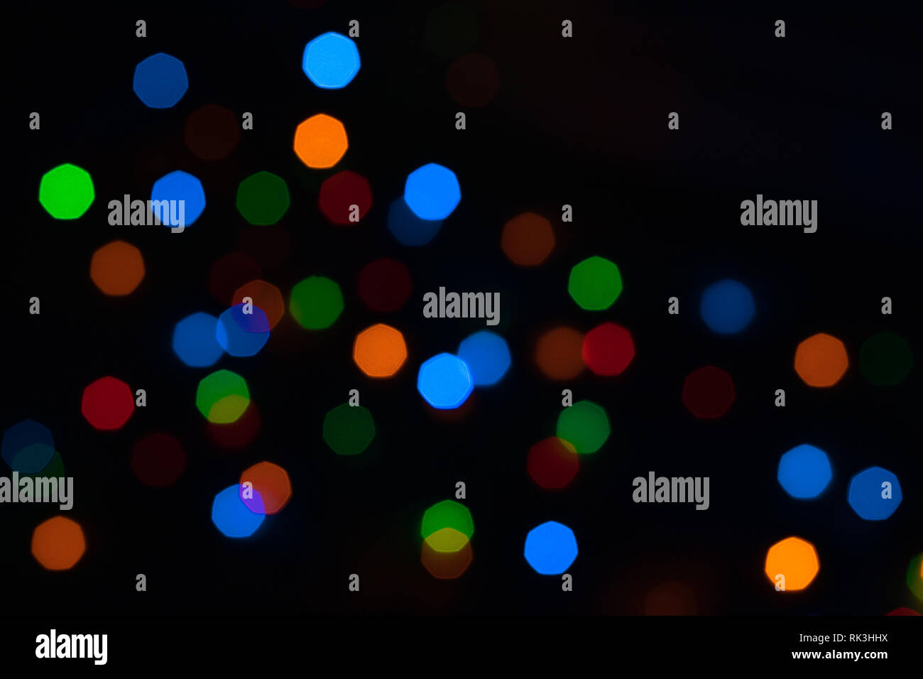 Colourful fairy lights out of focus hi-res stock photography and images ...