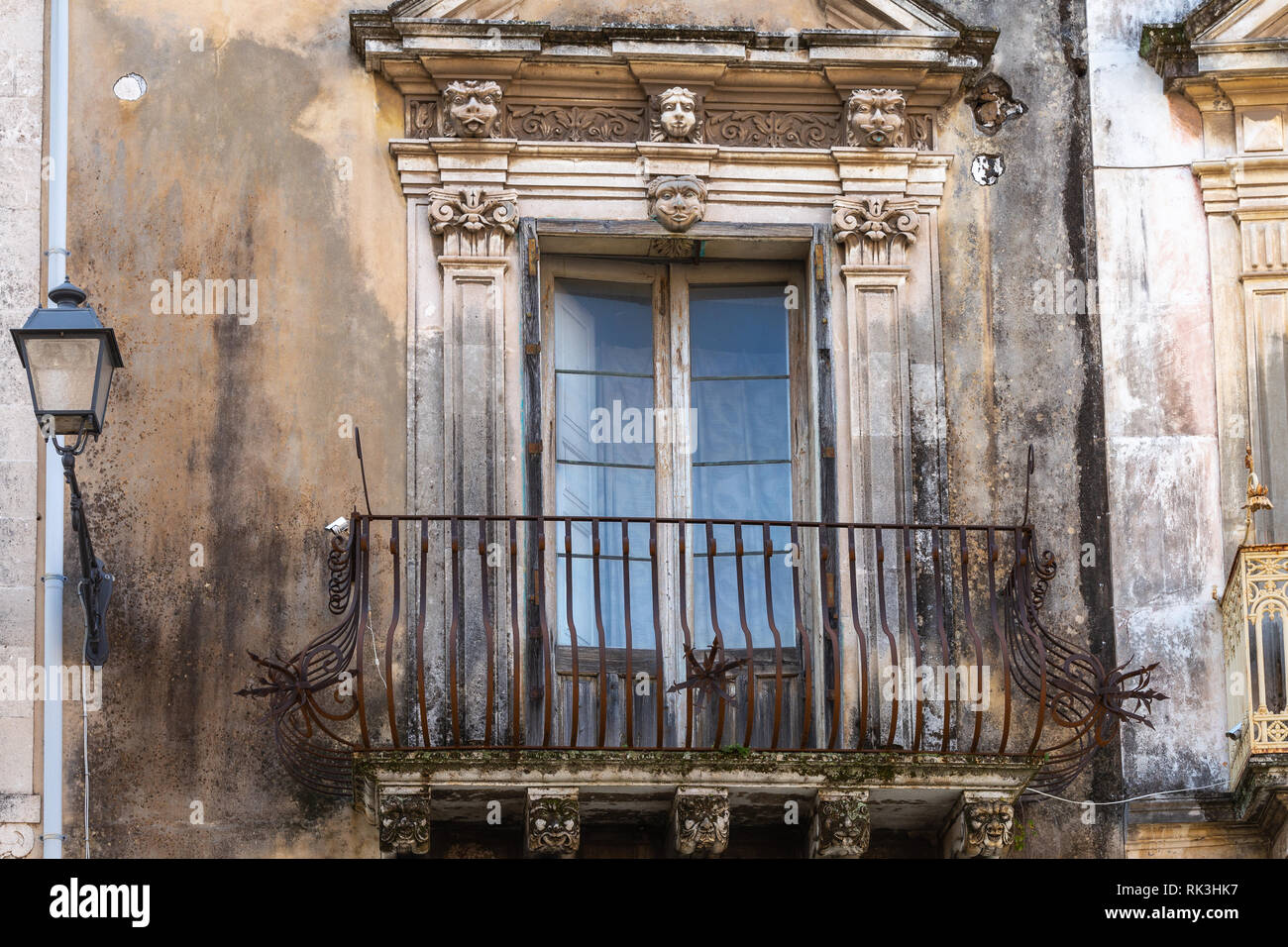 The ancient window on stone wall, for background Stock Photo - Alamy