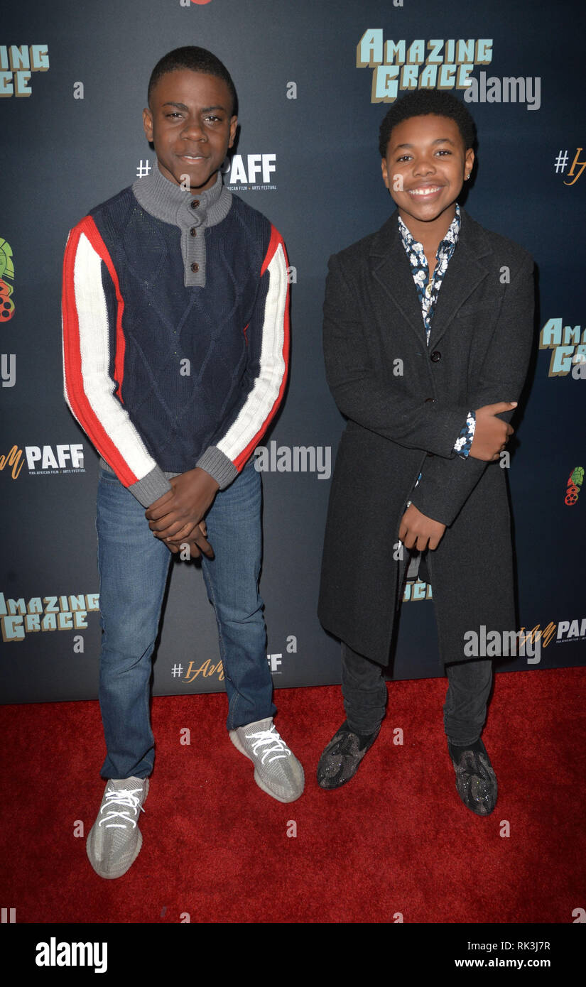 LOS ANGELES, CA-FEBURARY 7: Noah Abbott, Cedric Joe at Aretha Franklin's 'Amazing Grace ...