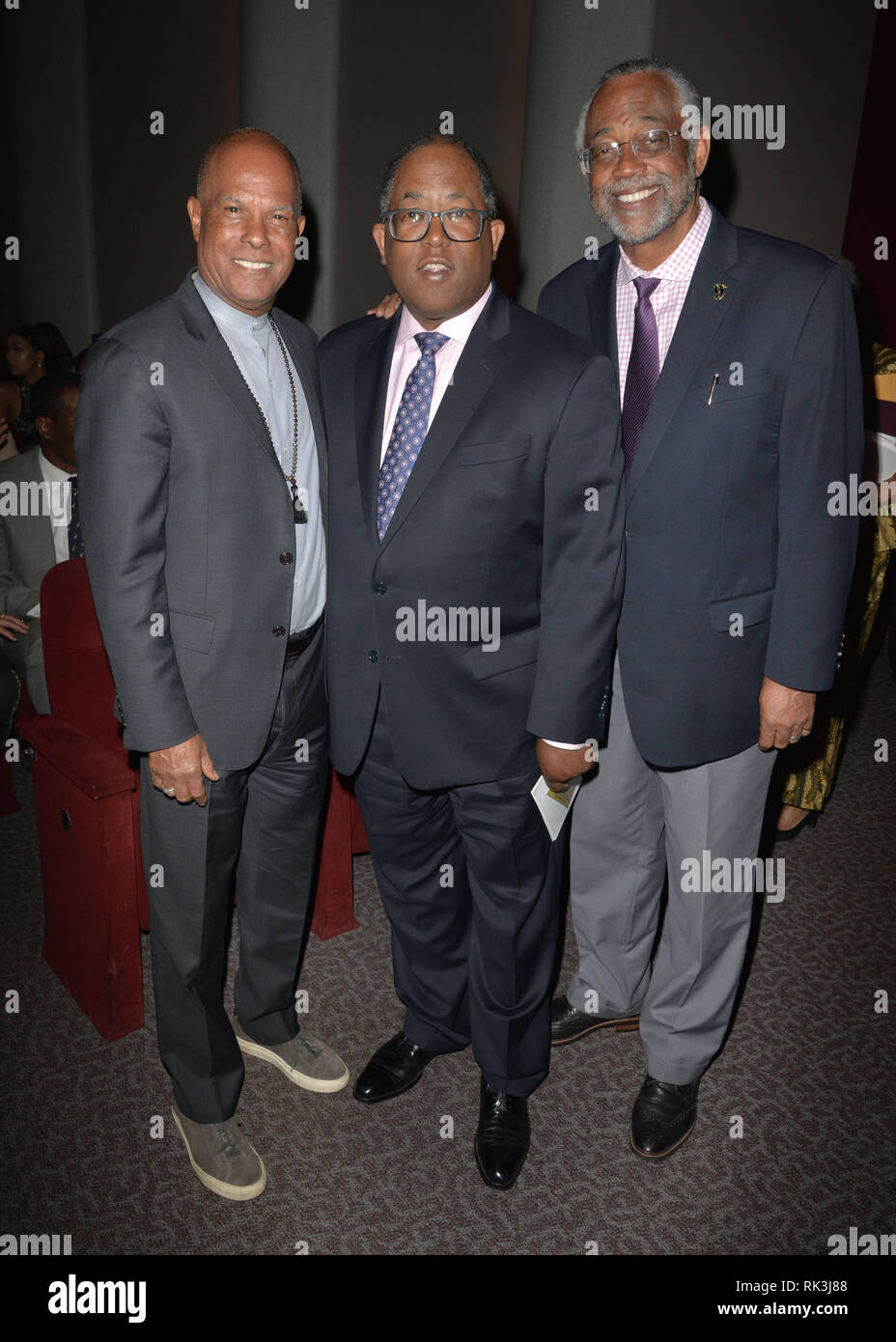 LOS ANGELES, CA-FEBURARY 7: Rev. Michael Beckwith, Mark Ridley-Thomas ...